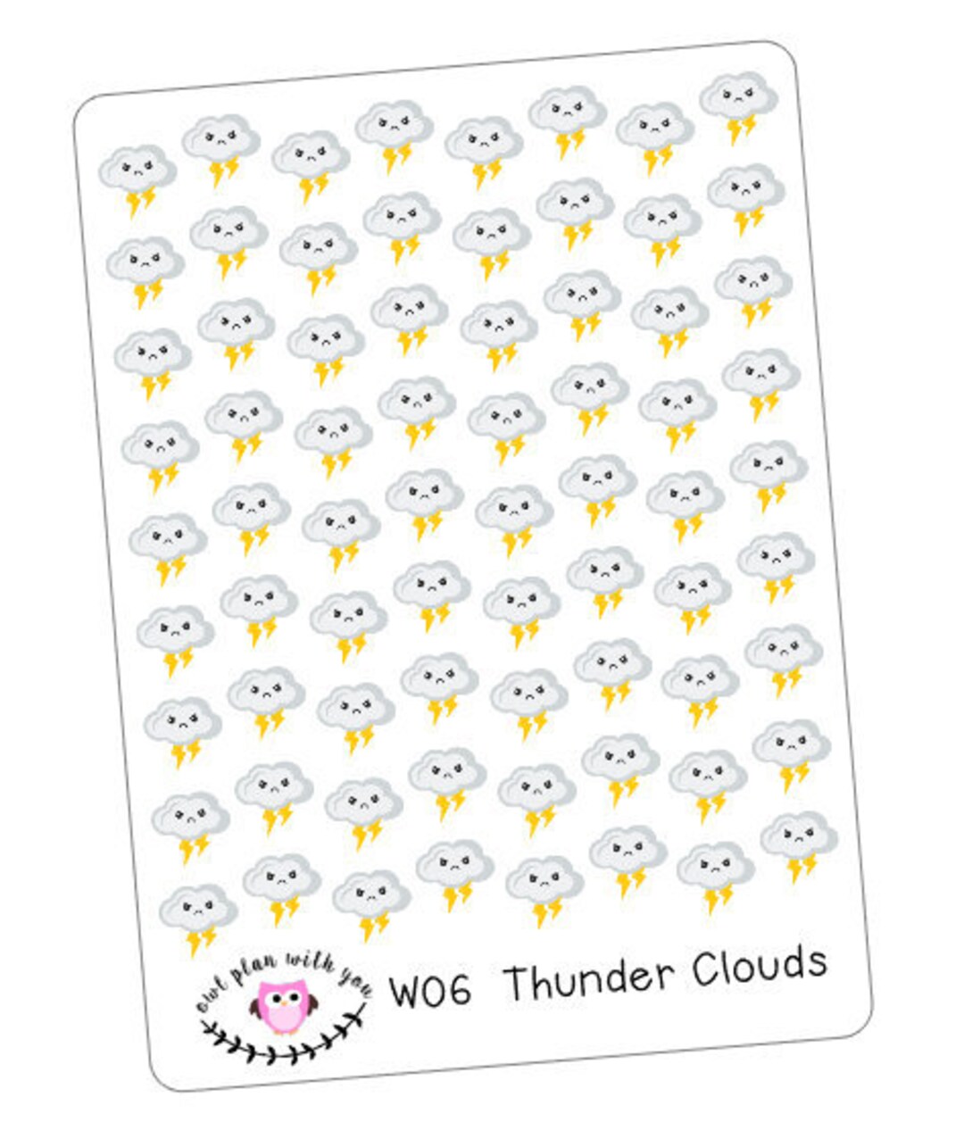 W06 || 72 Thunderstorm Weather Tracking Stickers - Etsy