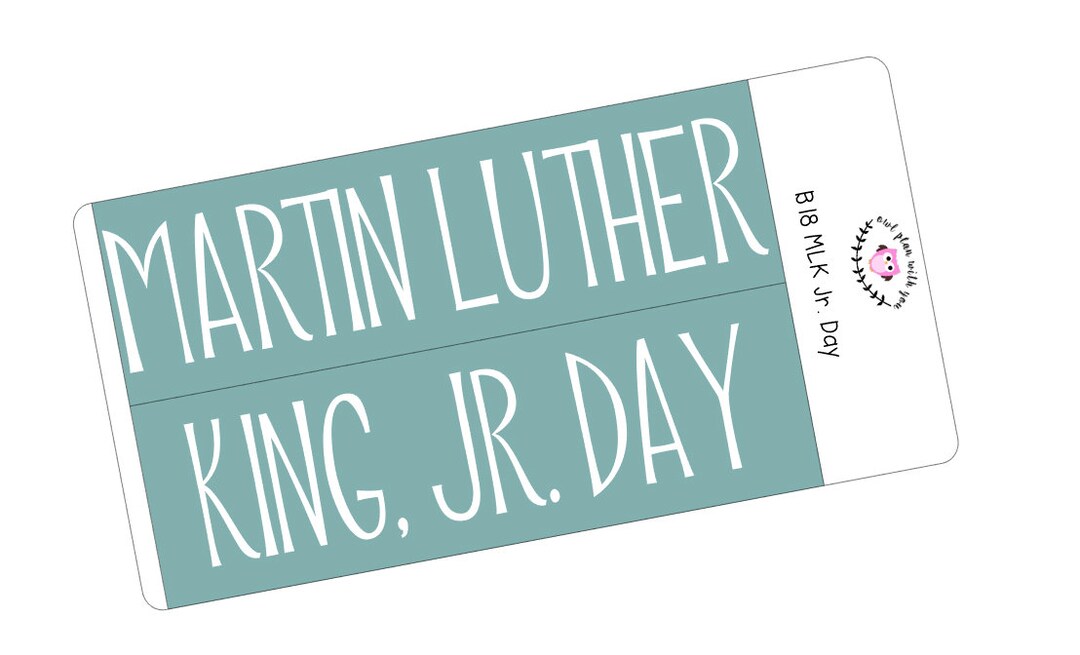 B18 || Basic MLK Jr. Day Full Day Stickers - Etsy