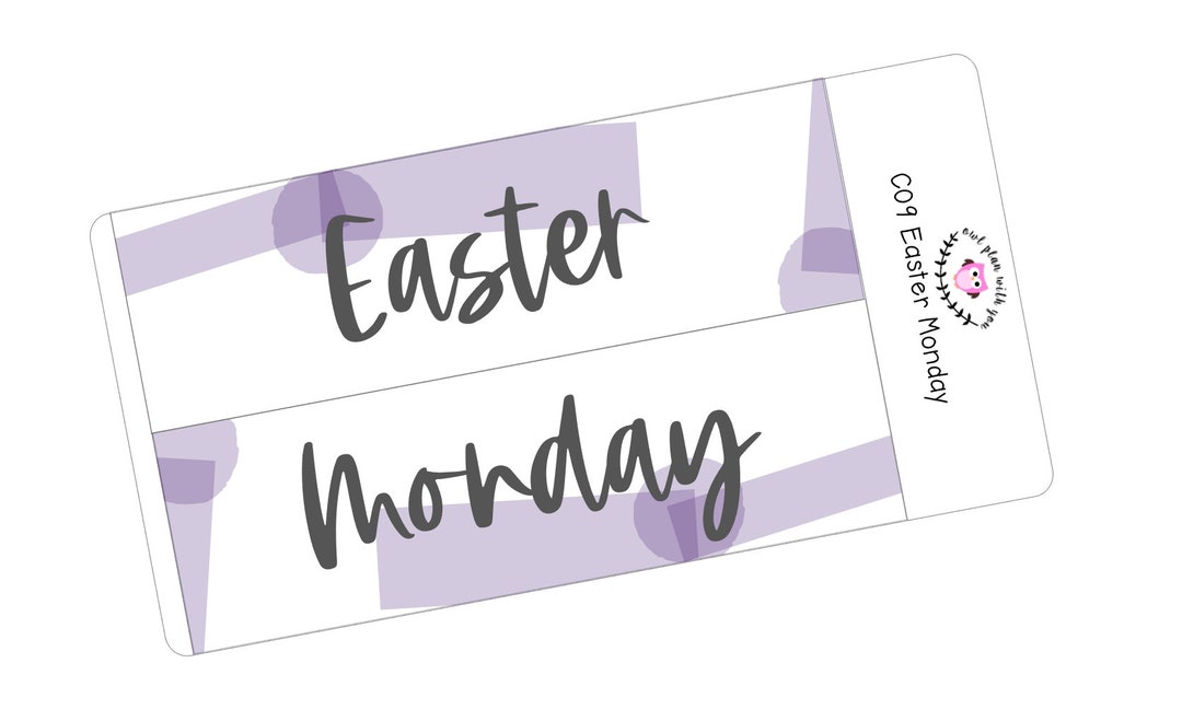C09 || Craft Paper Easter Monday Full Day Stickers - Etsy