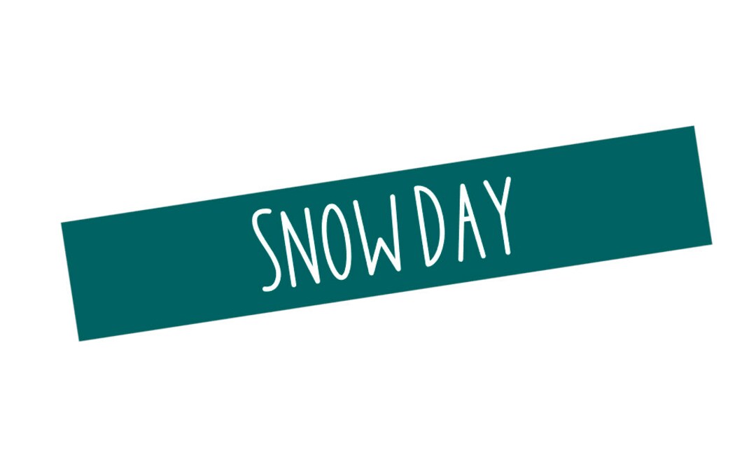 EV23 || Basic Vertical Snow Day Full Day Stickers - Etsy