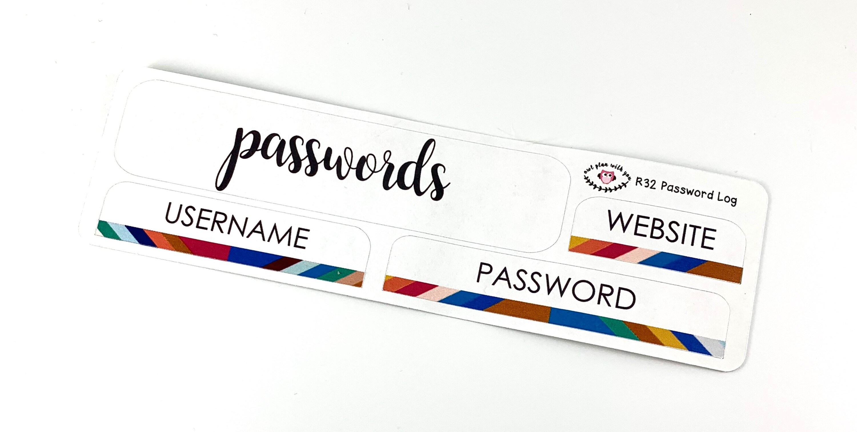 R32 Retro Passwords Log Stickers - Etsy