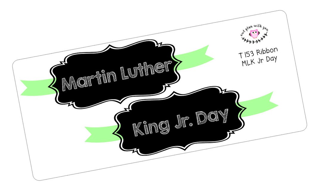 T153 || Ribbon MLK Jr. Full Day Stickers - Etsy