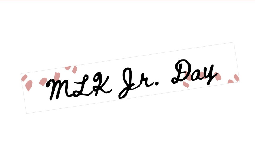 EV18 || Splatter Vertical MLK Jr. Day Full Day Stickers - Etsy