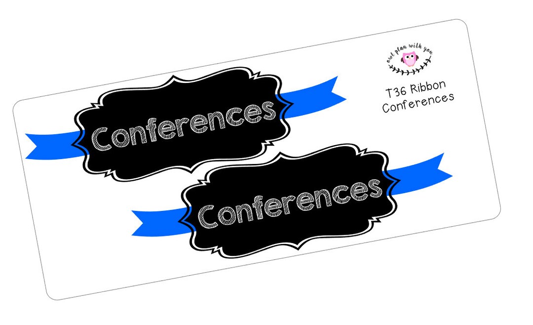 T36 || Ribbon Conference Full Day Stickers - Etsy