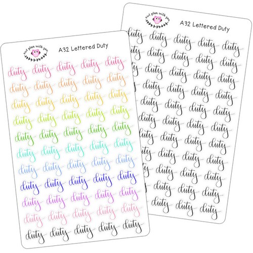 A16 Hand-lettered Progress Reports Stickers - Etsy