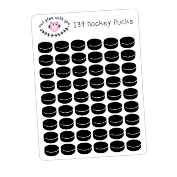 Hockey Puck Stickers - Etsy