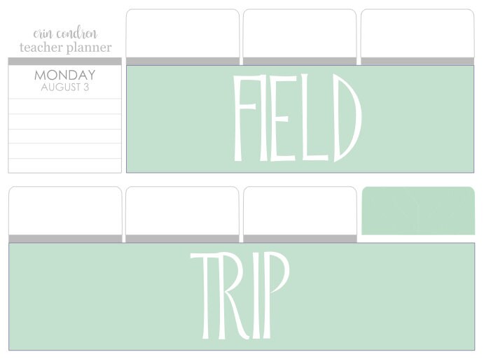 B11 Basic Field Trip Full Day Stickers - Etsy