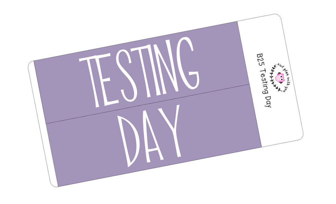 B25 || Basic Testing Day Full Day Stickers - Etsy