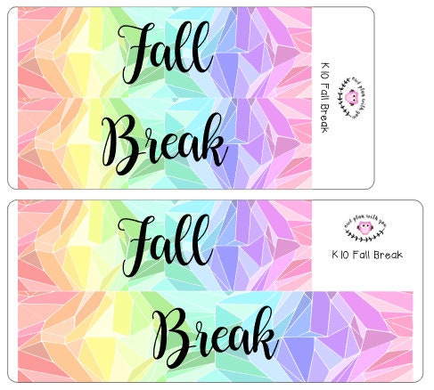 K10 Kaleidoscope Fall Break Full Day Stickers | Etsy