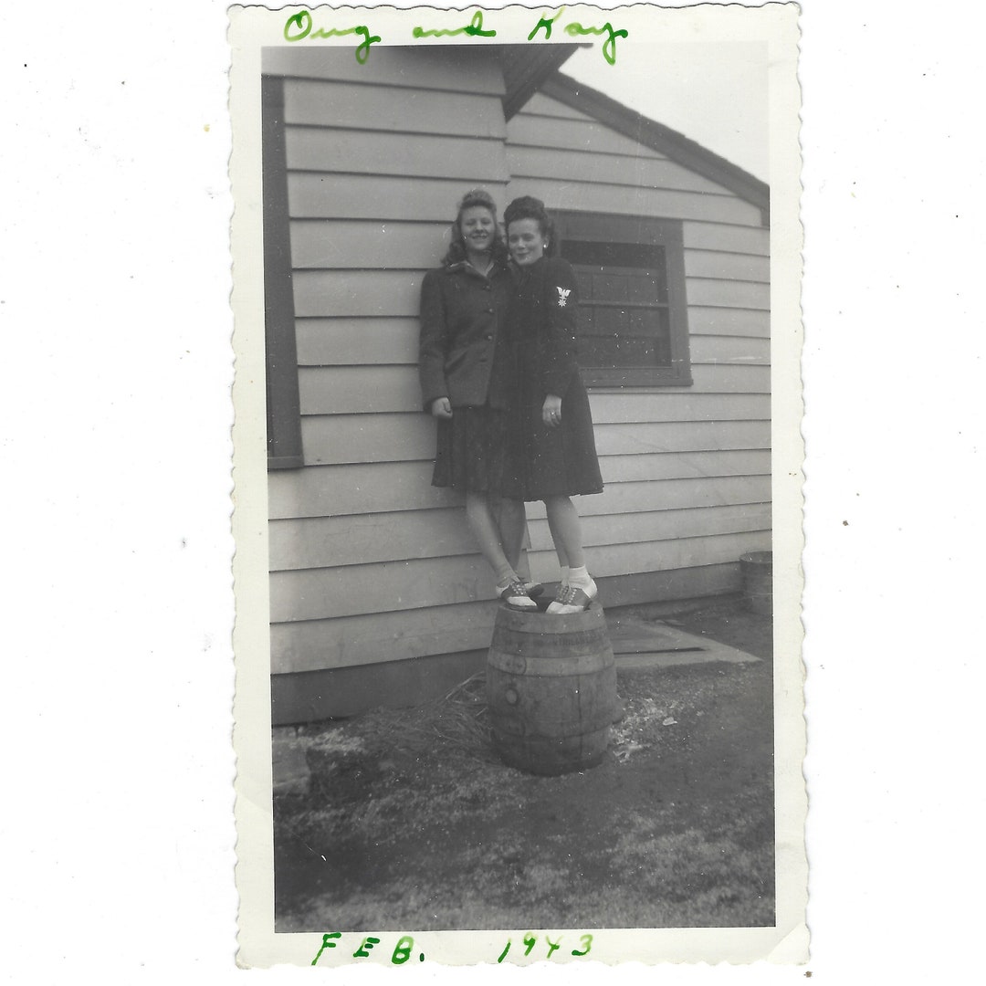 Shenanigans, 1943: Vintage Snapshot Photo of Two Women in Saddle Shoes ...