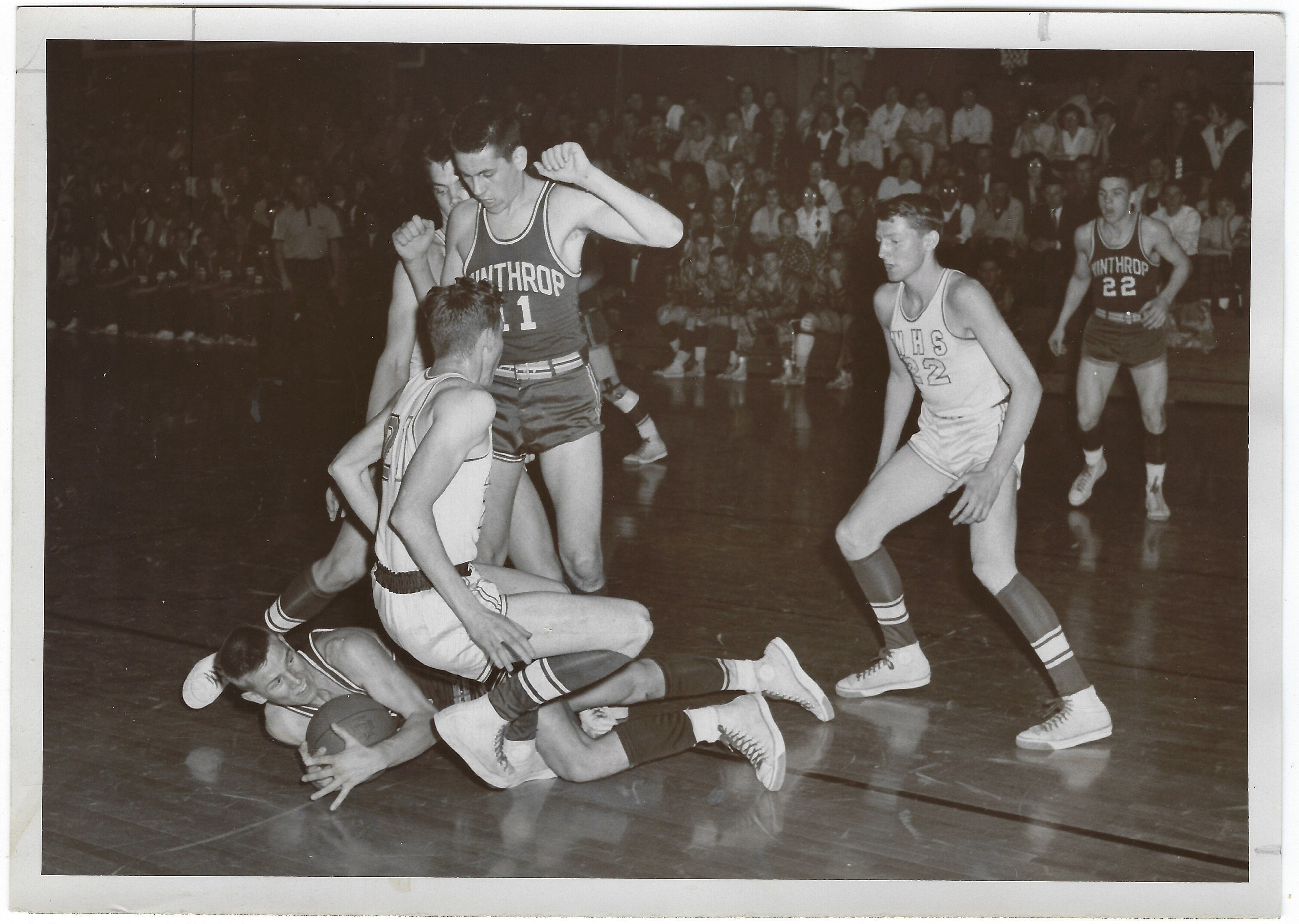 Basketball Players. 1960s Vintage Photo of High School-aged Athletes ...