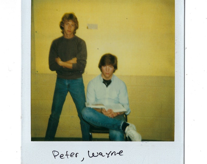 Peter and Wayne. Undated Instant Photo of Two Aloof Teen Boys. - Etsy