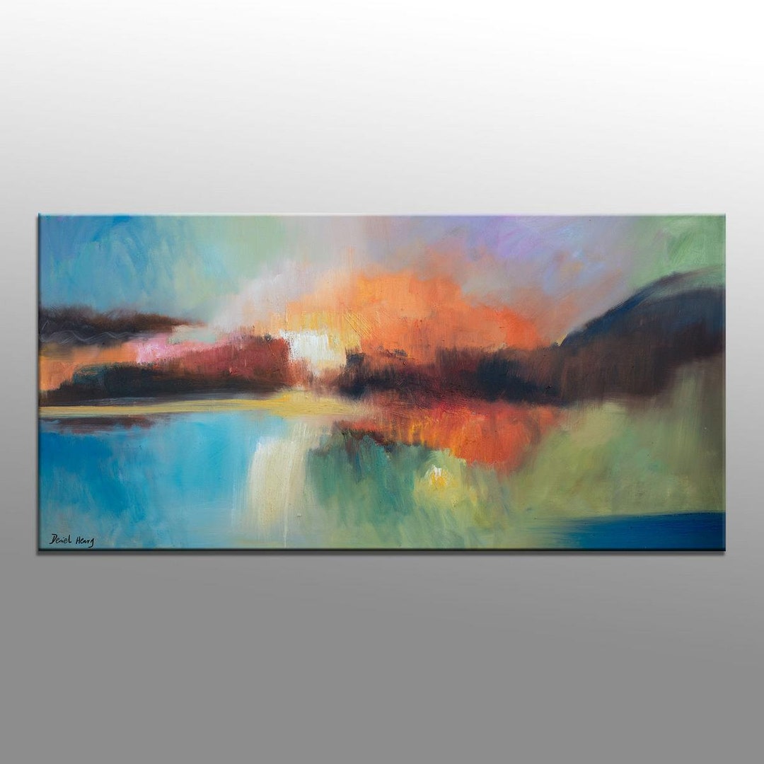 Rustic Wall Decor Original Abstract Painting Large Canvas - Etsy