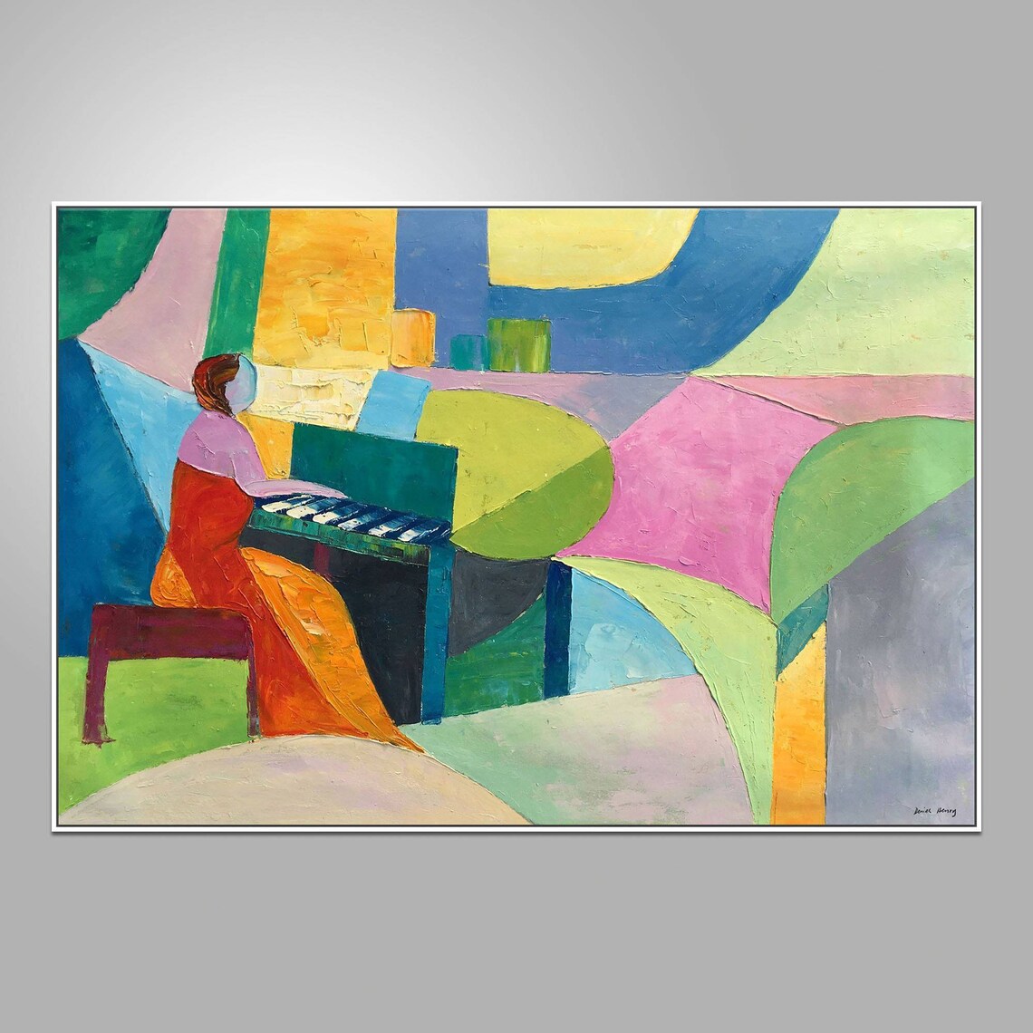 Original Abstract Art Piano Player Abstract Painting - Etsy