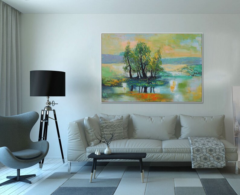 Large Abstract Landscape Painting Abstract Canvas Art - Etsy