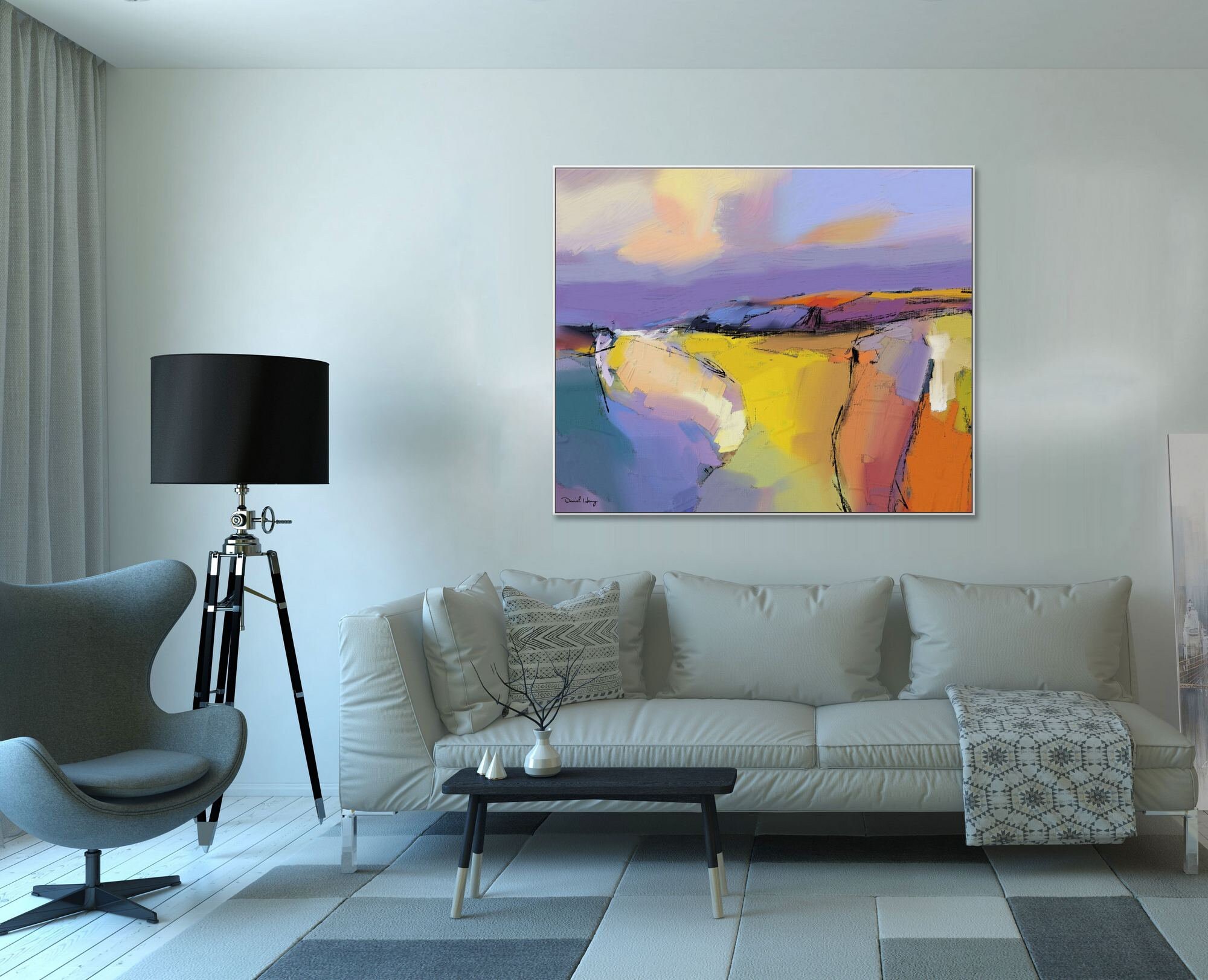 Abstract Landscape Painting Master Bedroom Decor Abstract | Etsy
