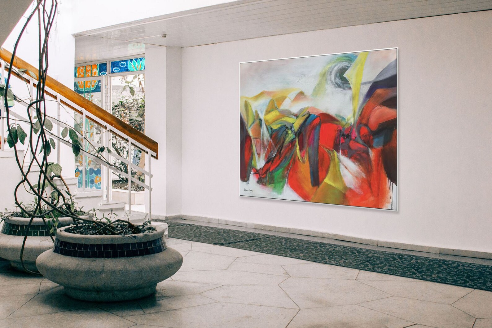 Abstract Canvas Painting Kitchen Decor Large Abstract | Etsy