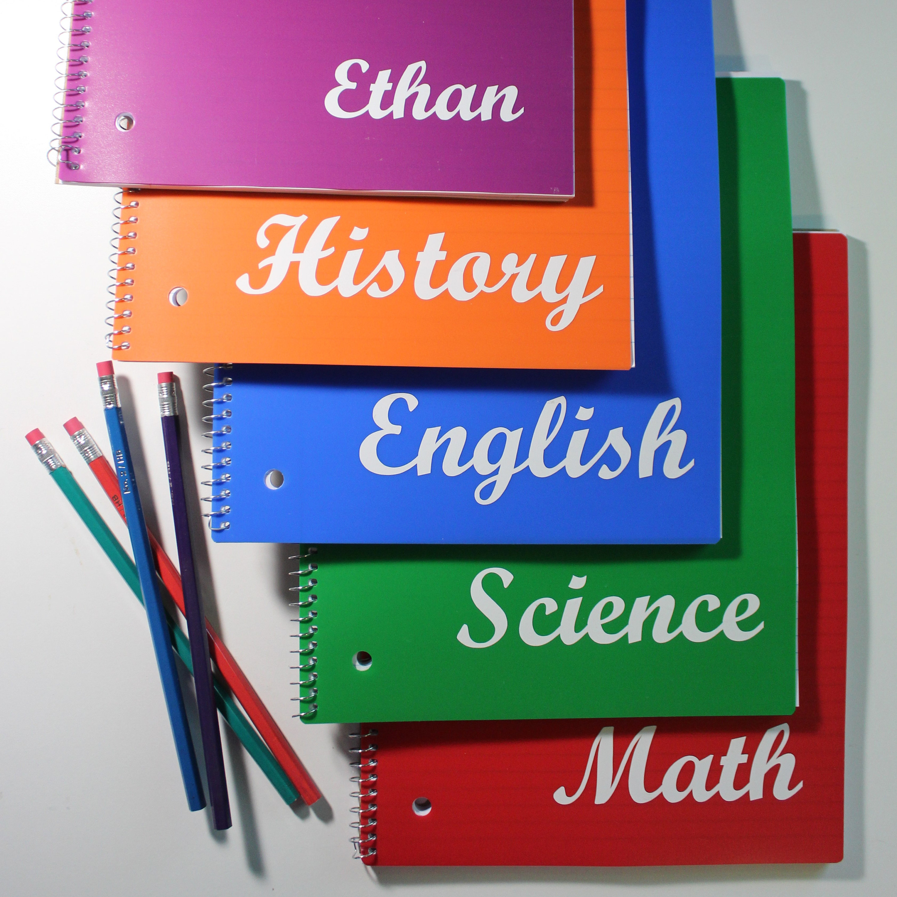 Medium Custom School Supplies Set With Vinyl Decal - Etsy