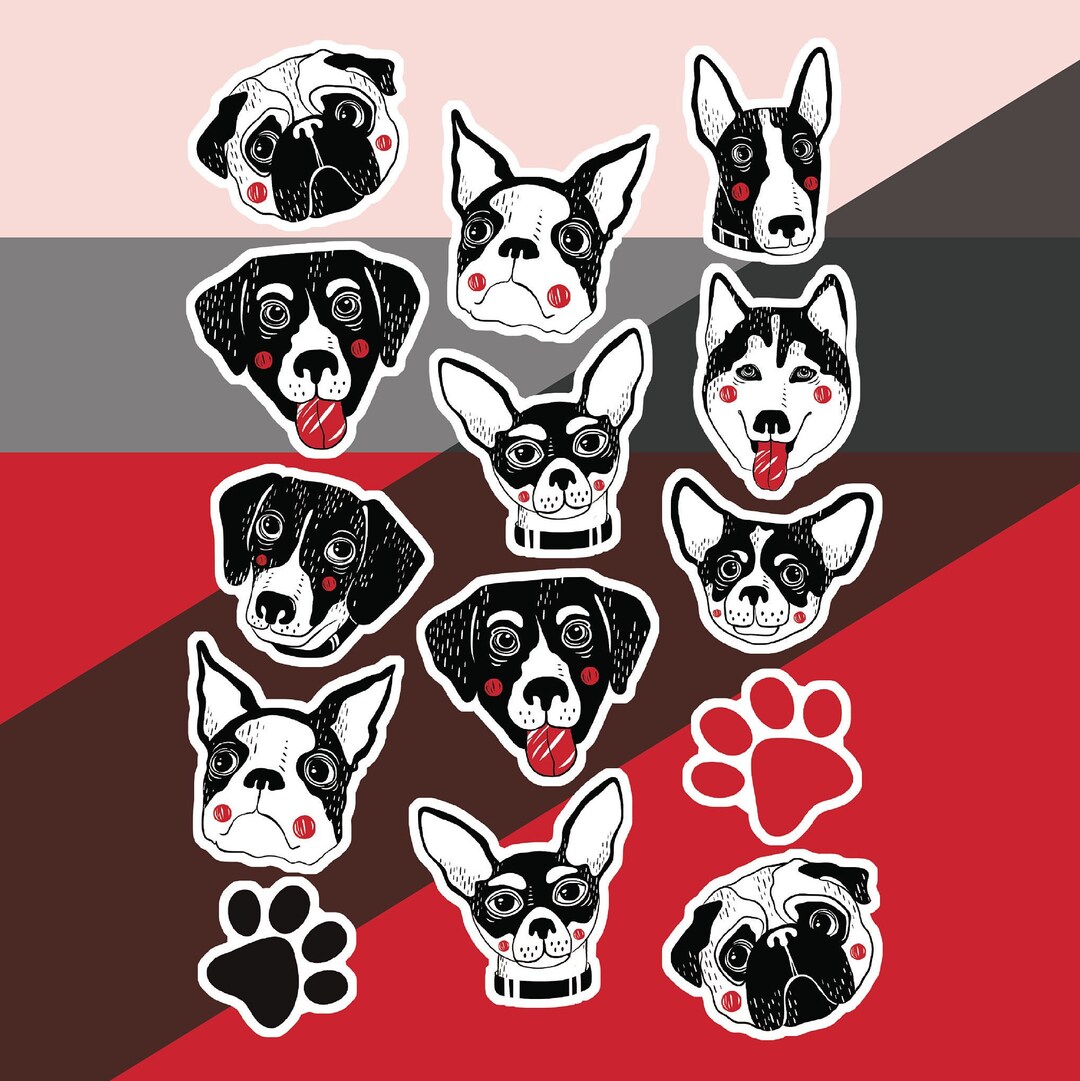Dogs Sticker Set of 14 - Etsy