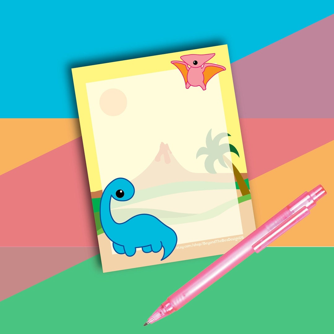 Dino Notepad 30 Sheets - Etsy