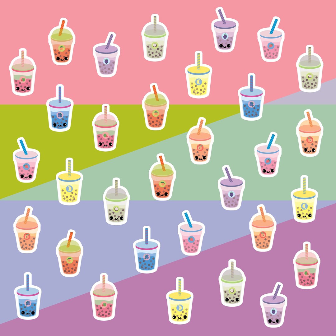 Boba Stickers Set of 30+ - Etsy