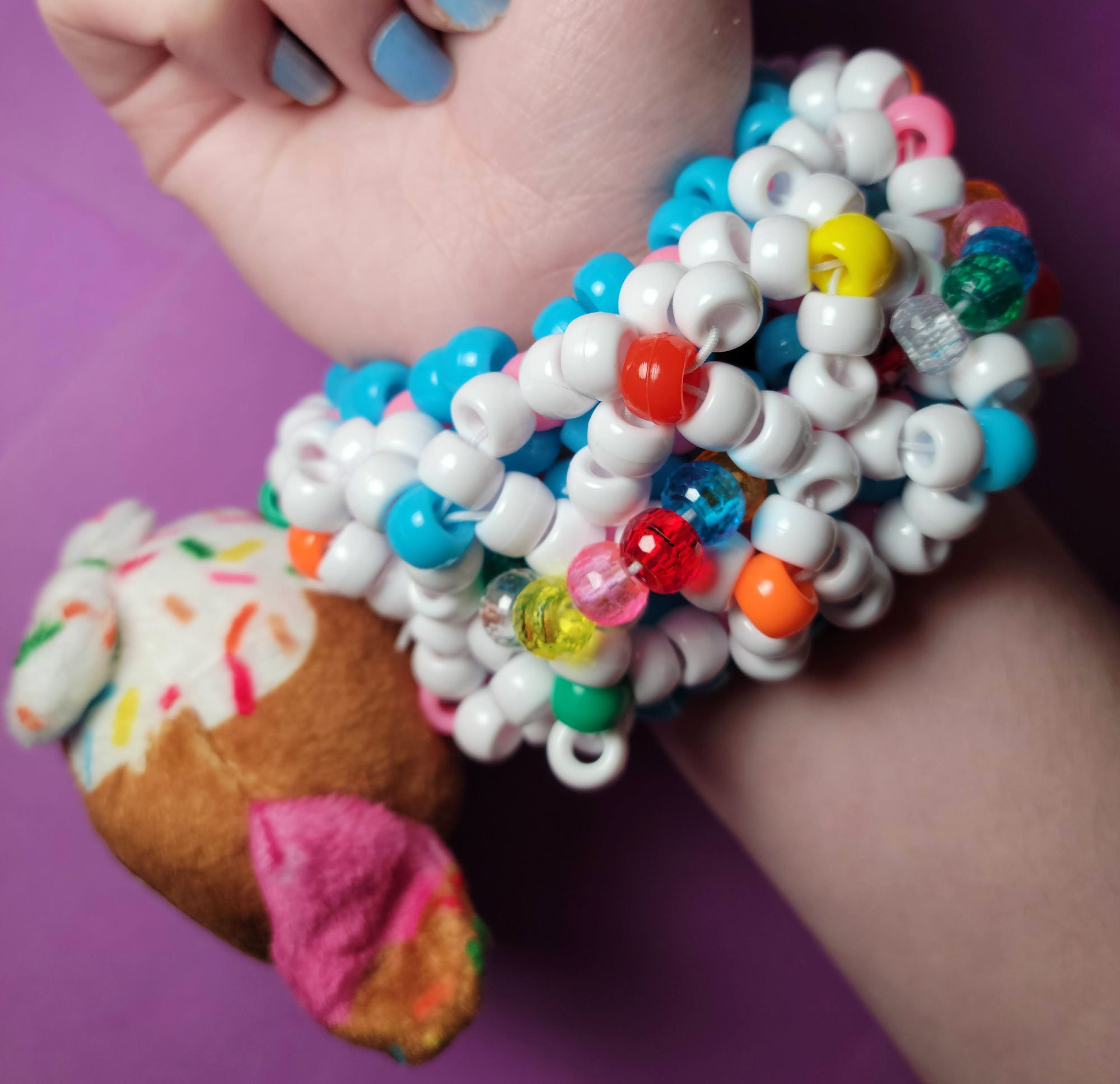Donuts & Sprinkles Themed 3D Double X-based Kandi Cuff | Etsy