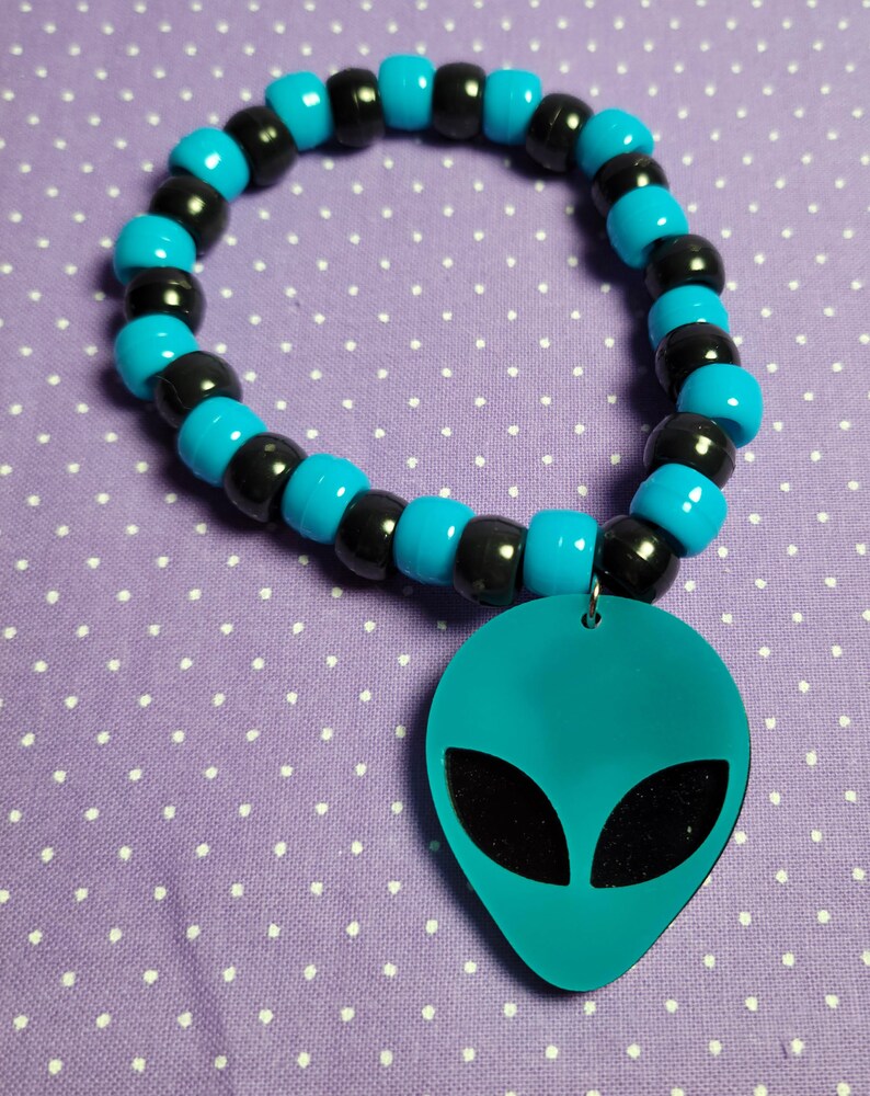 NEON Alien Single Kandi Bracelet Various Colors to Choose - Etsy