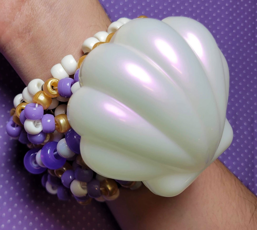 SHELL Rotating Kandi Cuff, Shell Opens Stash Container, Free Moving ...