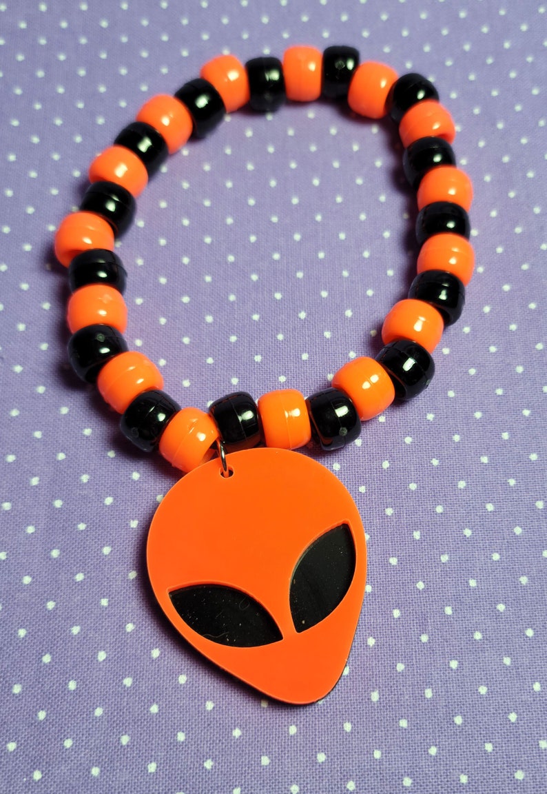 NEON Alien Single Kandi Bracelet Various Colors to Choose - Etsy