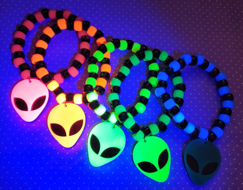 NEON Alien Single Kandi Bracelet Various Colors to Choose - Etsy