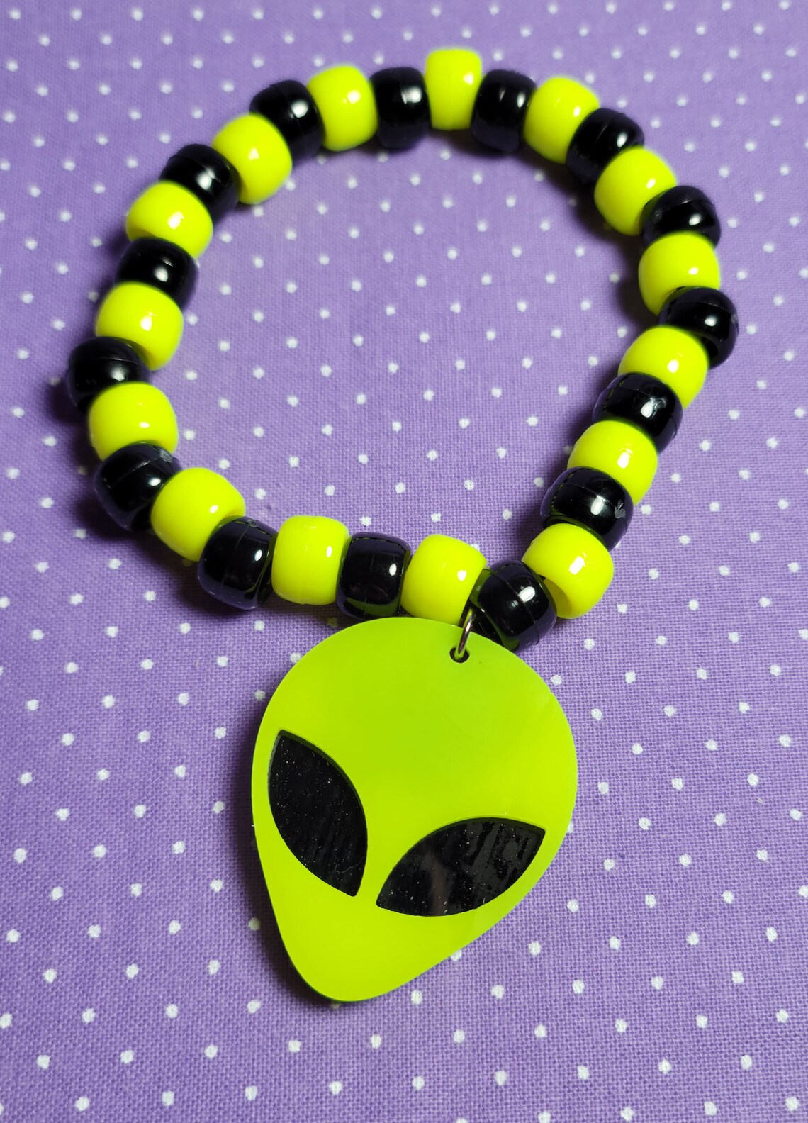 NEON Alien Single Kandi Bracelet Various Colors to Choose - Etsy