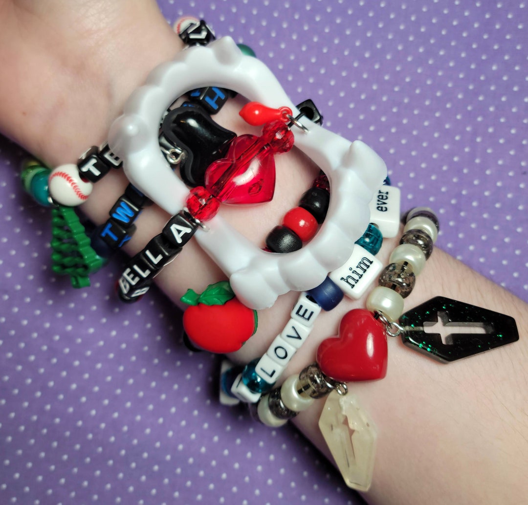 Vampire Twilight Themed Set of 6 Pony Bead Rave Bracelets - Etsy