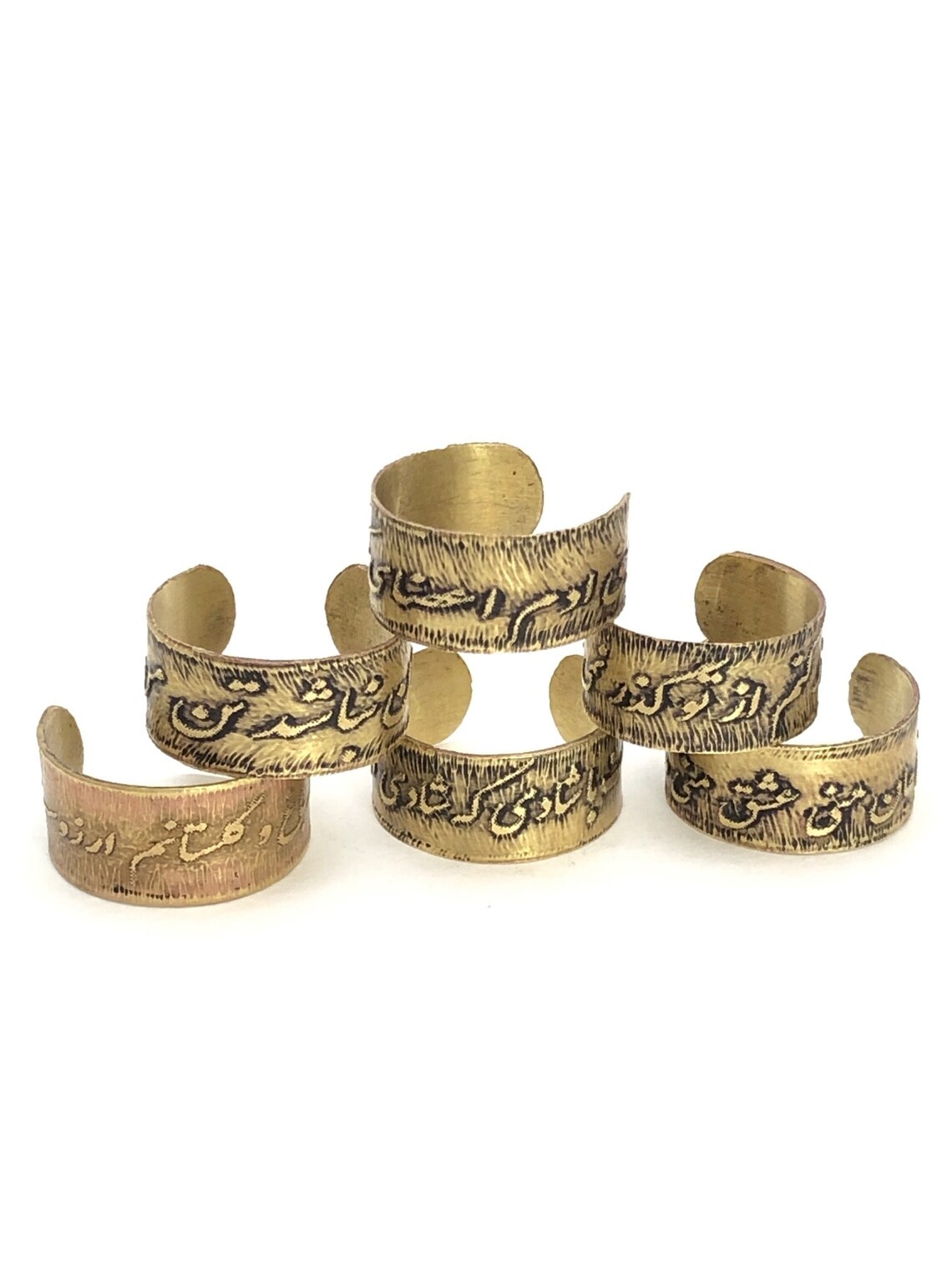 Handmade Persian Poem Calligraphy Ring Bras Ring Adjustable - Etsy Canada