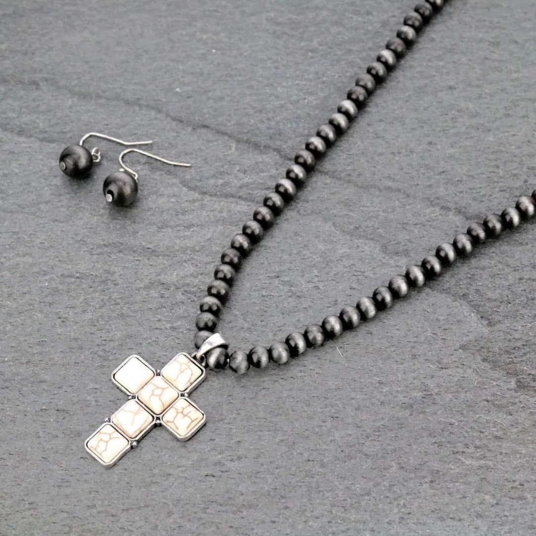 Navajo Style Cross Necklace Set - Etsy