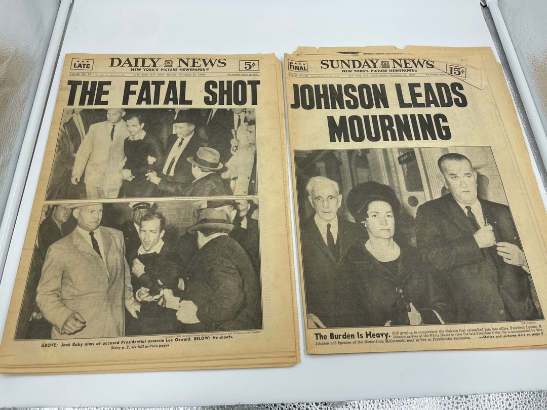 Vintage Daily News and Sunday News President Kennedy November - Etsy