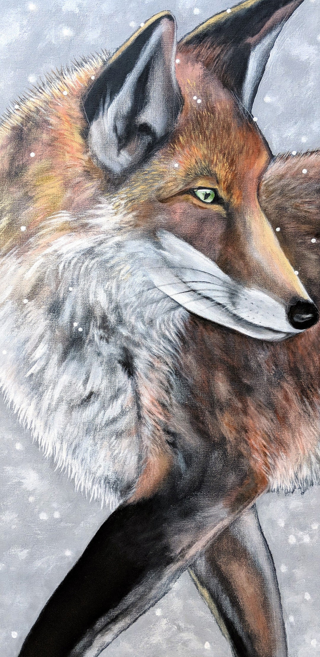 Fox - 8.5 X 11" Print From Original Acrylic Painting - Etsy