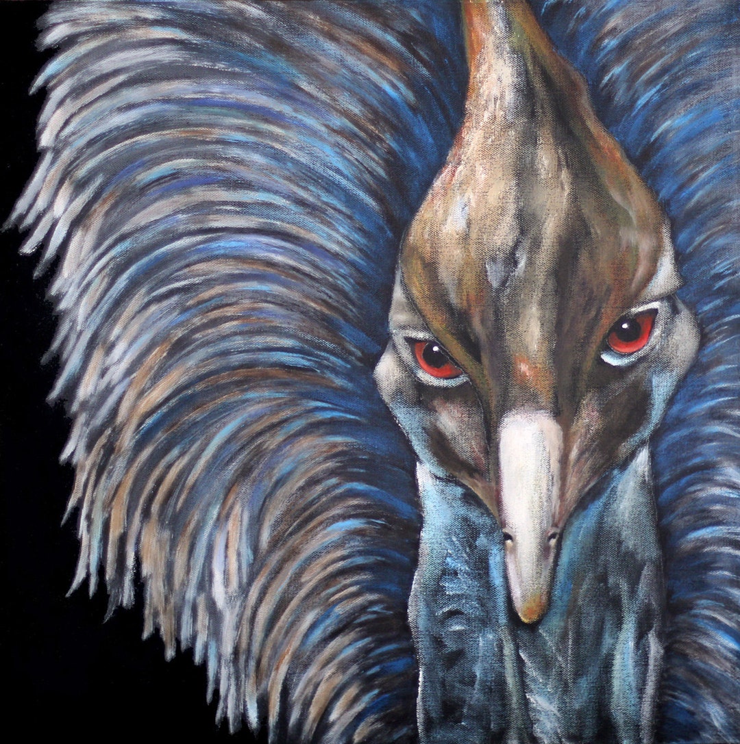 Cassowary Painting - 8.5 X 11" Print From Original Acrylic Painting - Etsy