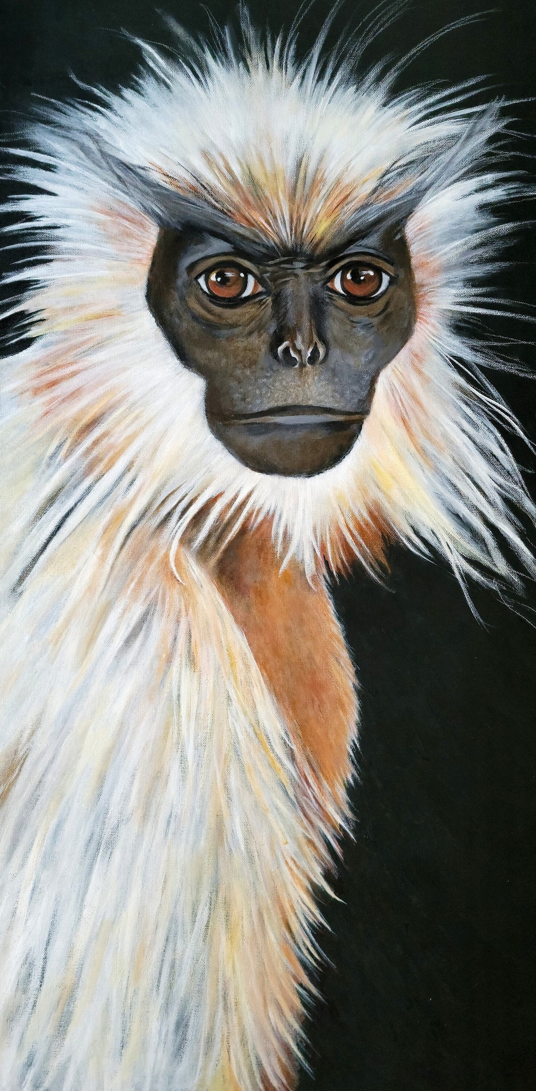 Golden Langur- 8.5 X 11" Print From Original Acrylic Painting - Etsy