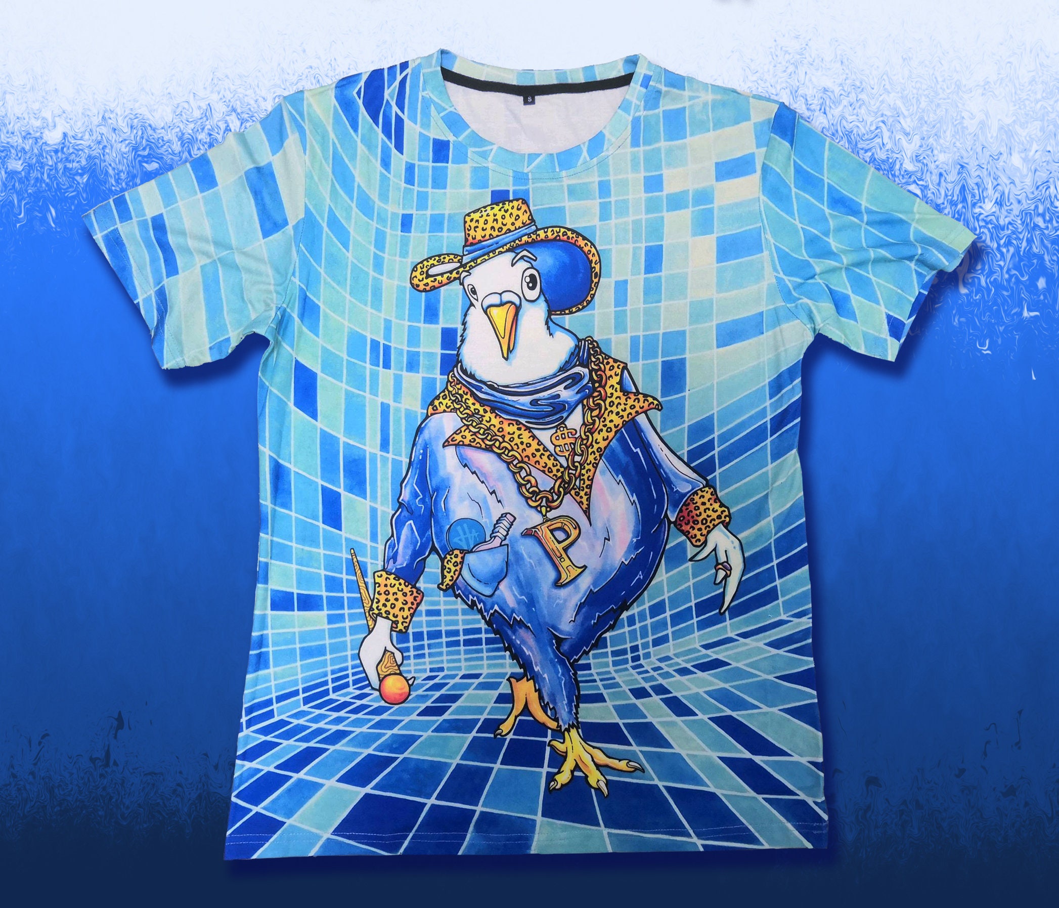 Plump Pimp Pigeon Tee Pigeons Playing Ping Pong Sublimated - Etsy