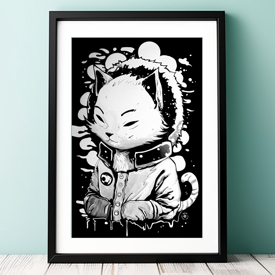 Eskimew Poster, Arctic Cat Print, Chill Cat Wall Art, Eskimo Cat Home ...