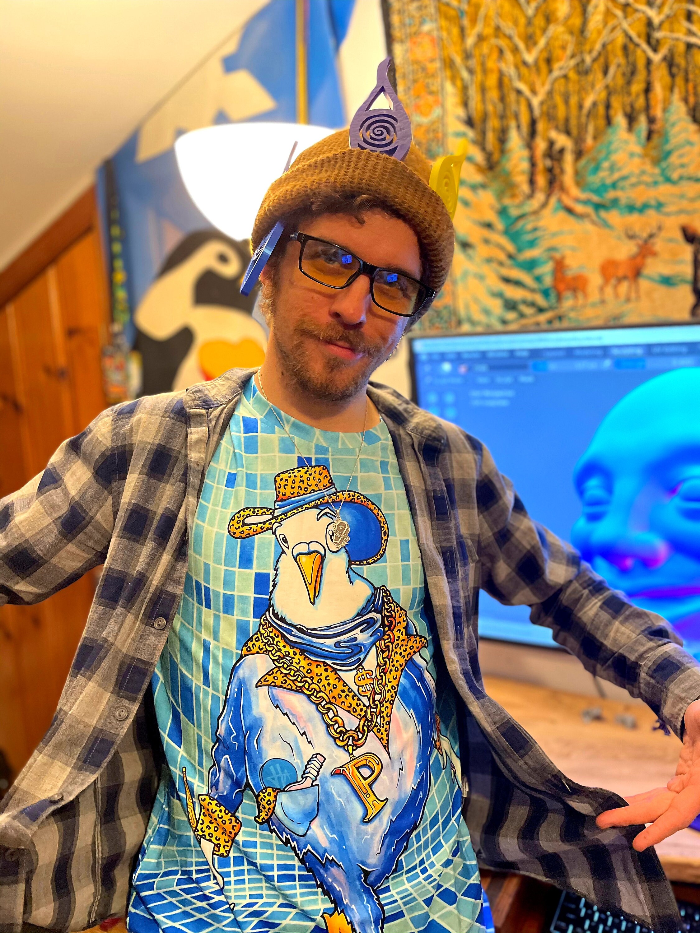 Plump Pimp Pigeon Tee Pigeons Playing Ping Pong Sublimated - Etsy