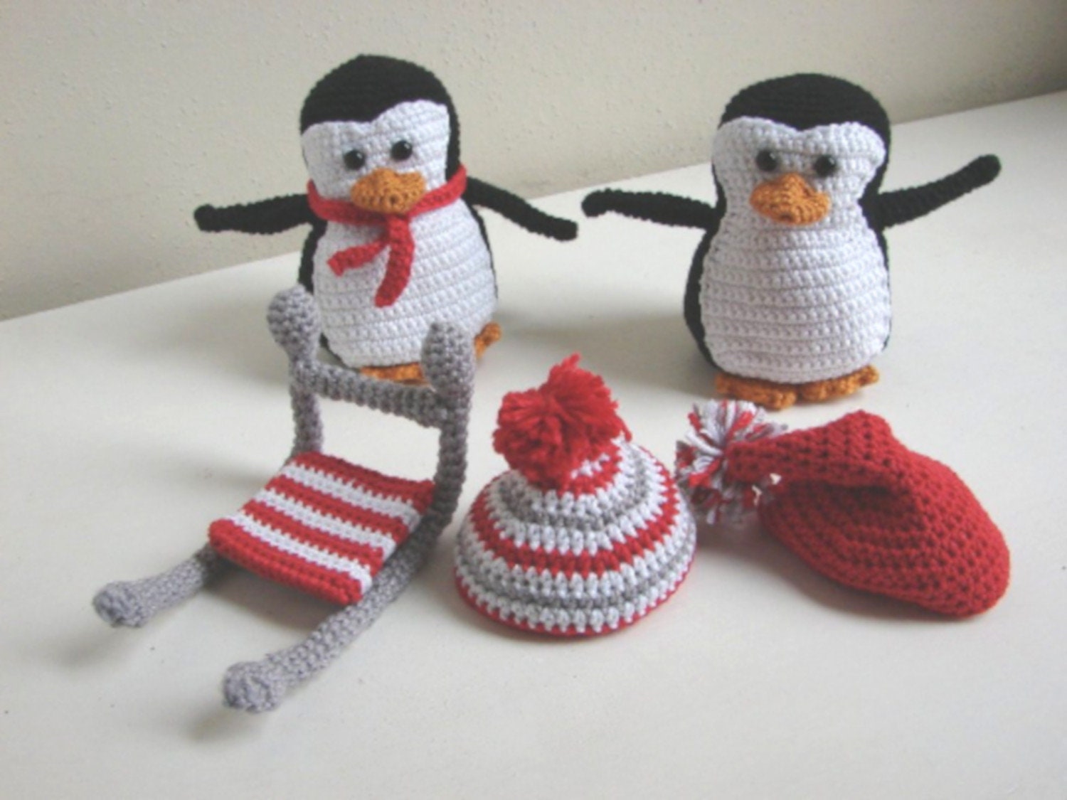 Penguin and Sled Crochet Pattern Winter Amigurumi Animal | Etsy