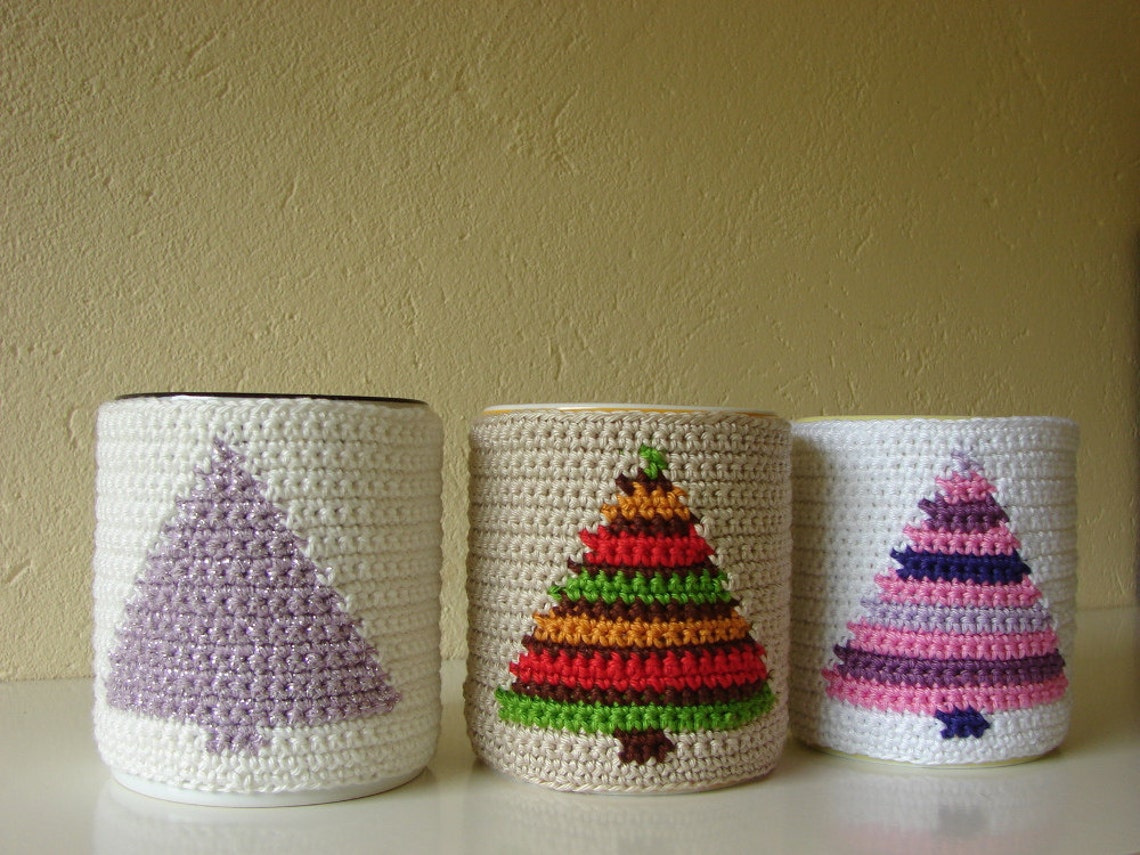 Crochet Pattern Christmas Tree Mug Cozy Crochet Pattern - Etsy