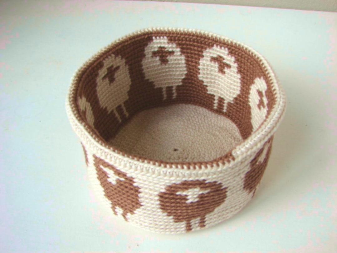 Sheep Basket Crochet Pattern: Animal Storage Container (PDF Pattern) - Etsy