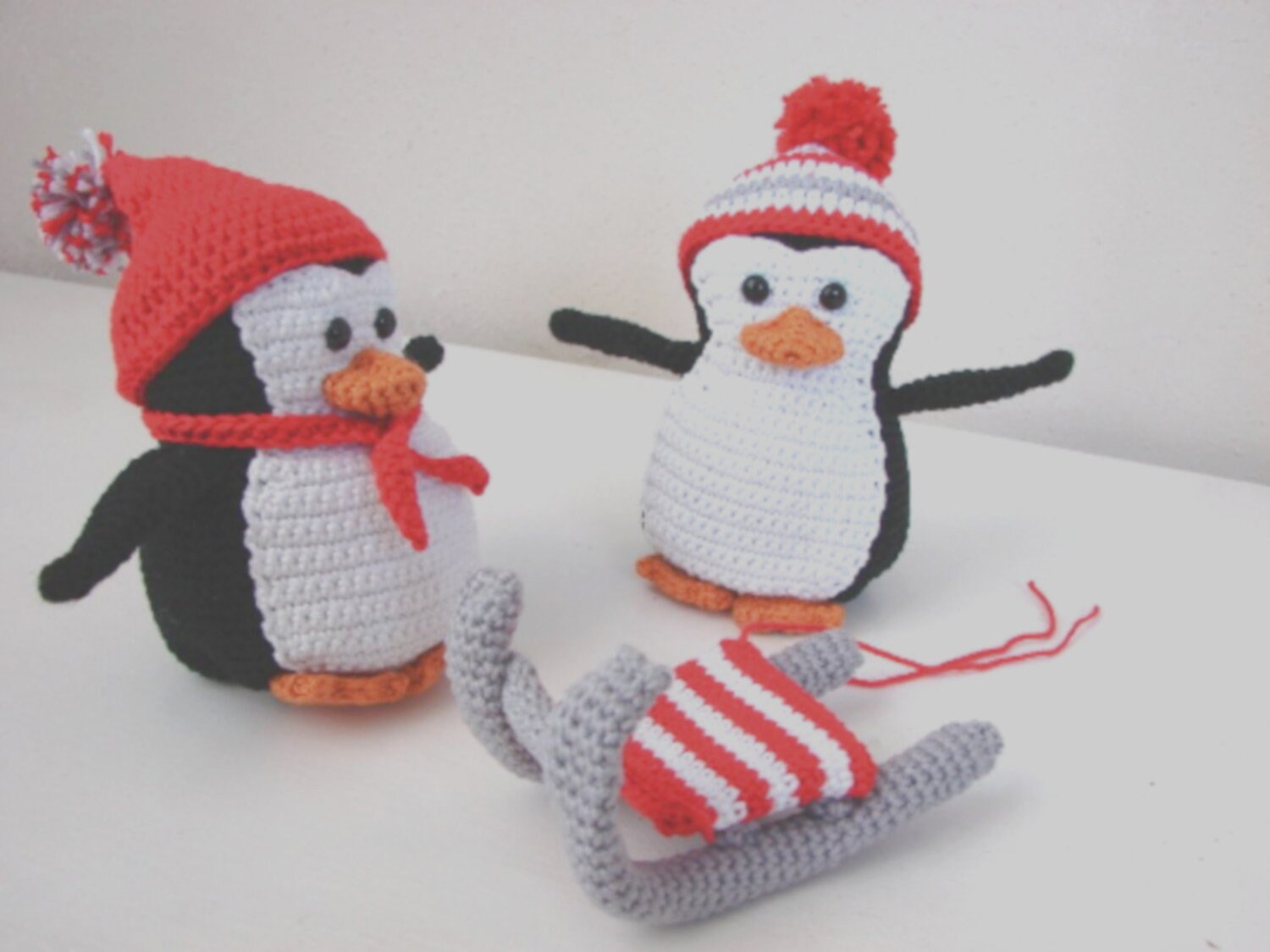 Penguin and Sled Crochet Pattern Winter Amigurumi Animal | Etsy