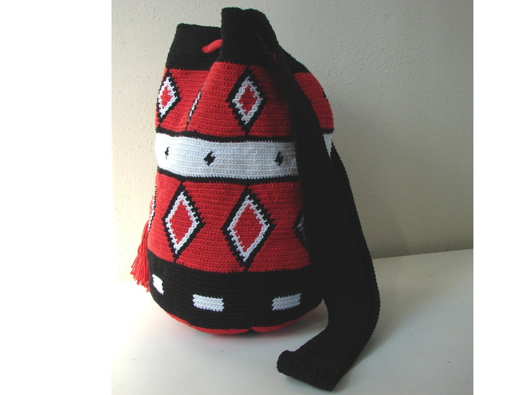 Tapestry Crochet Mochila Bag Pattern, Drawstring Shoulder Bag (PDF ...