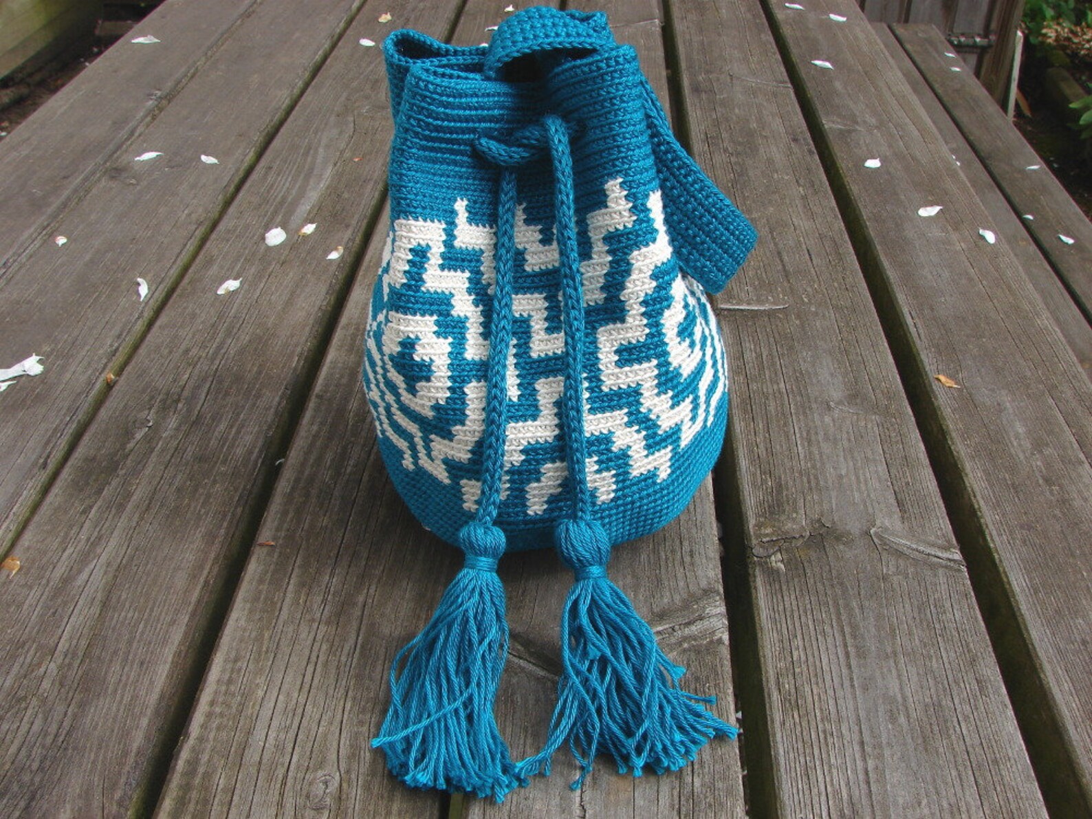 Tapestry Crochet Pouch Bag Pattern: Mosaic Motif (PDF Pattern) - Etsy