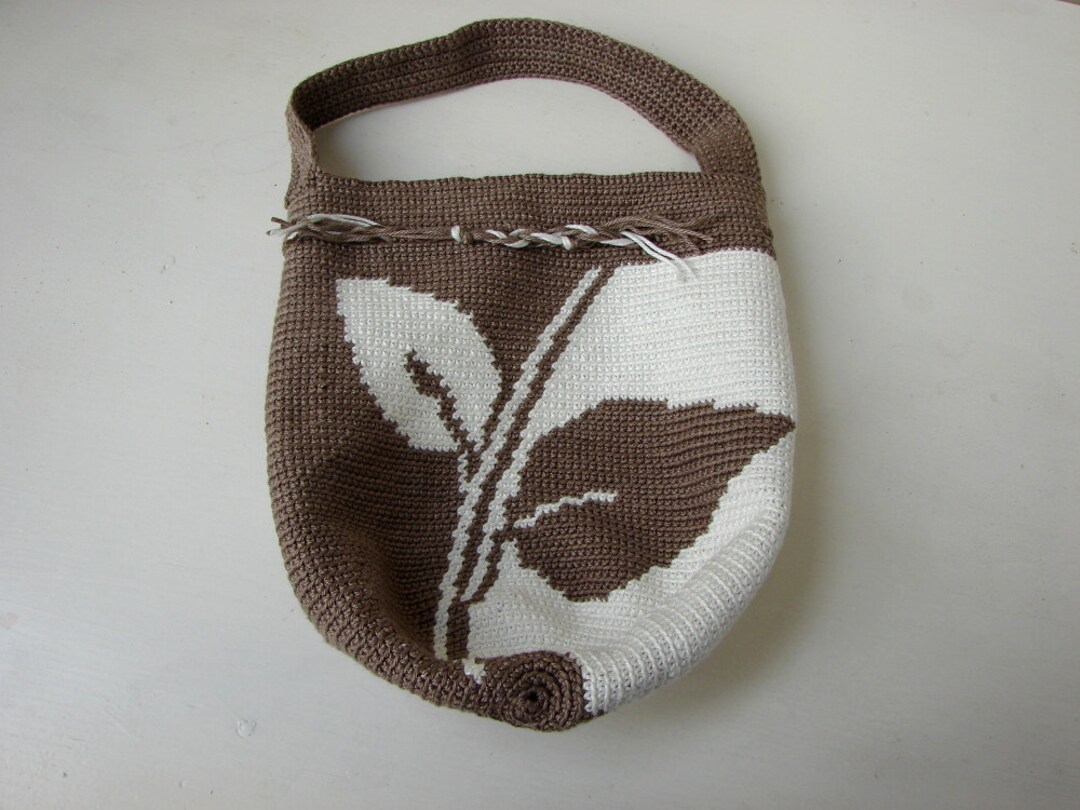 Crochet Pattern Leaves Bag Tapestry Crochet Pattern Mini - Etsy
