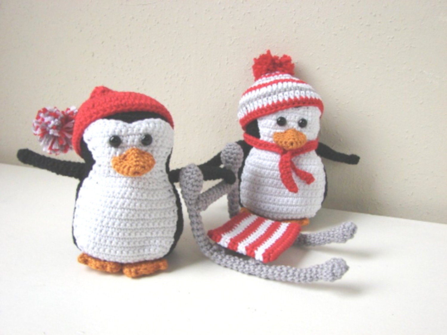 Penguin and Sled Crochet Pattern Winter Amigurumi Animal | Etsy