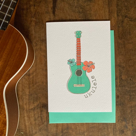 Ukulele Card Ukulele Birthday Card Ukulele Card Ukulele - Etsy UK